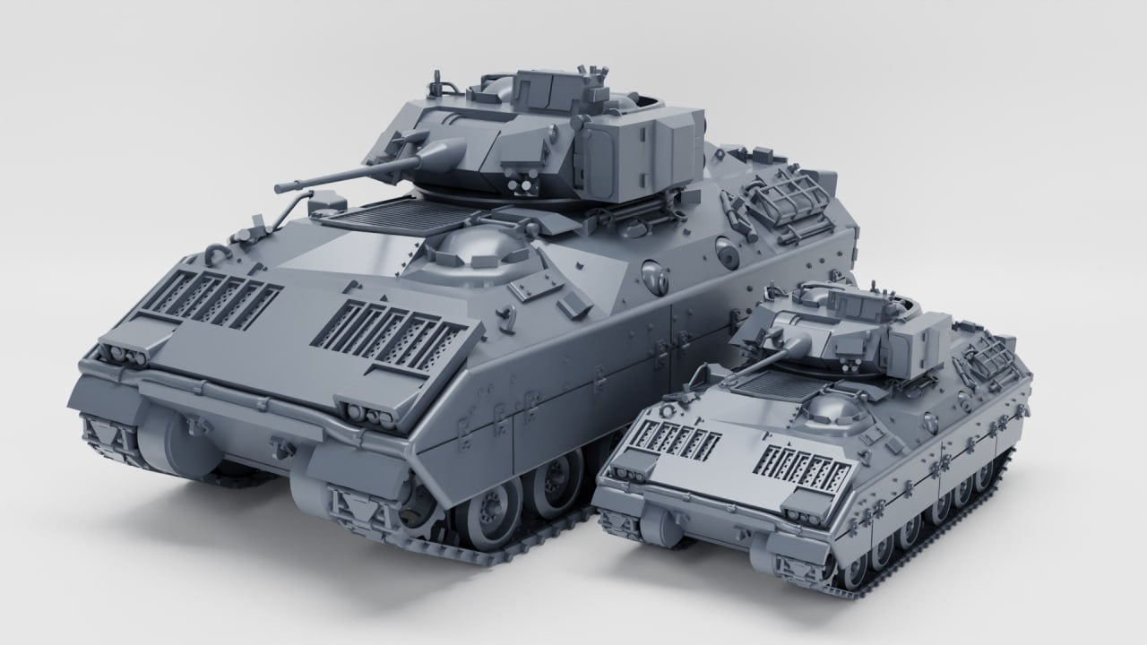 Bradley M2 IFV and Bradley M3 CFV (US, Cold War) (1:56 and 1:100 scale) by Wargame3D - Wargaming3D